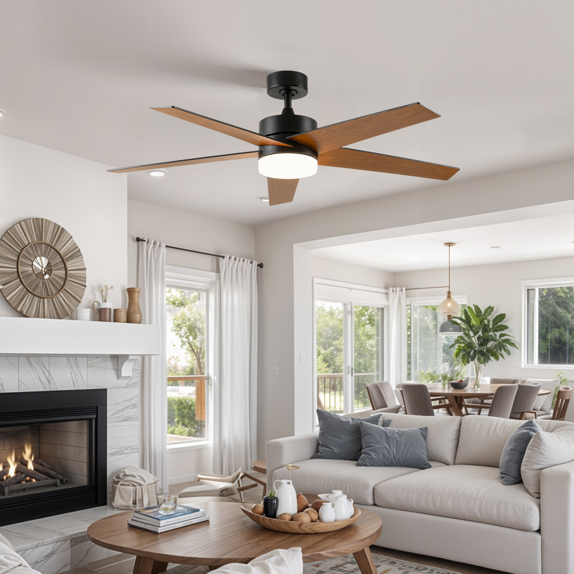 Ebern Designs Karrine 52'' Ceiling Fan with LED Lights | Wayfair