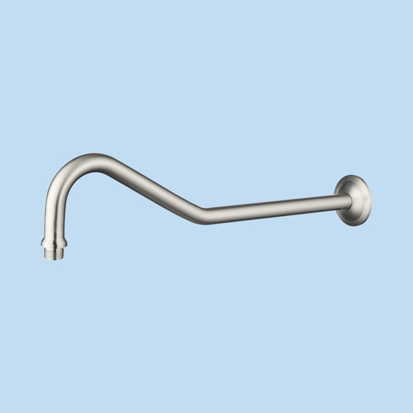 Interbath Shower Head Extension Arm 17 Inch, S Shaped Shower Arm With ...