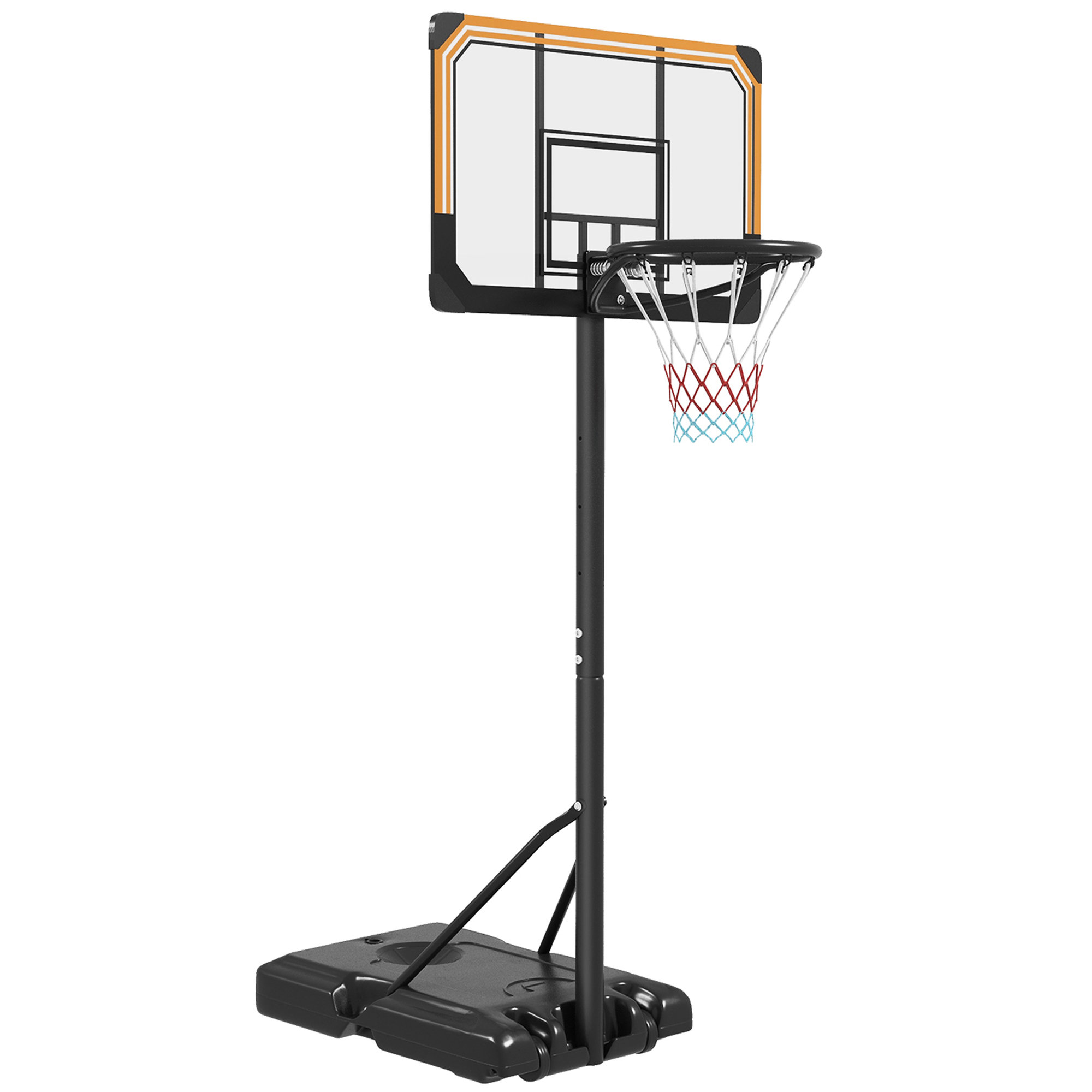 Soozier 6-7ft Basketball Hoop and Stand with 18" Shatterproof Backboard ...