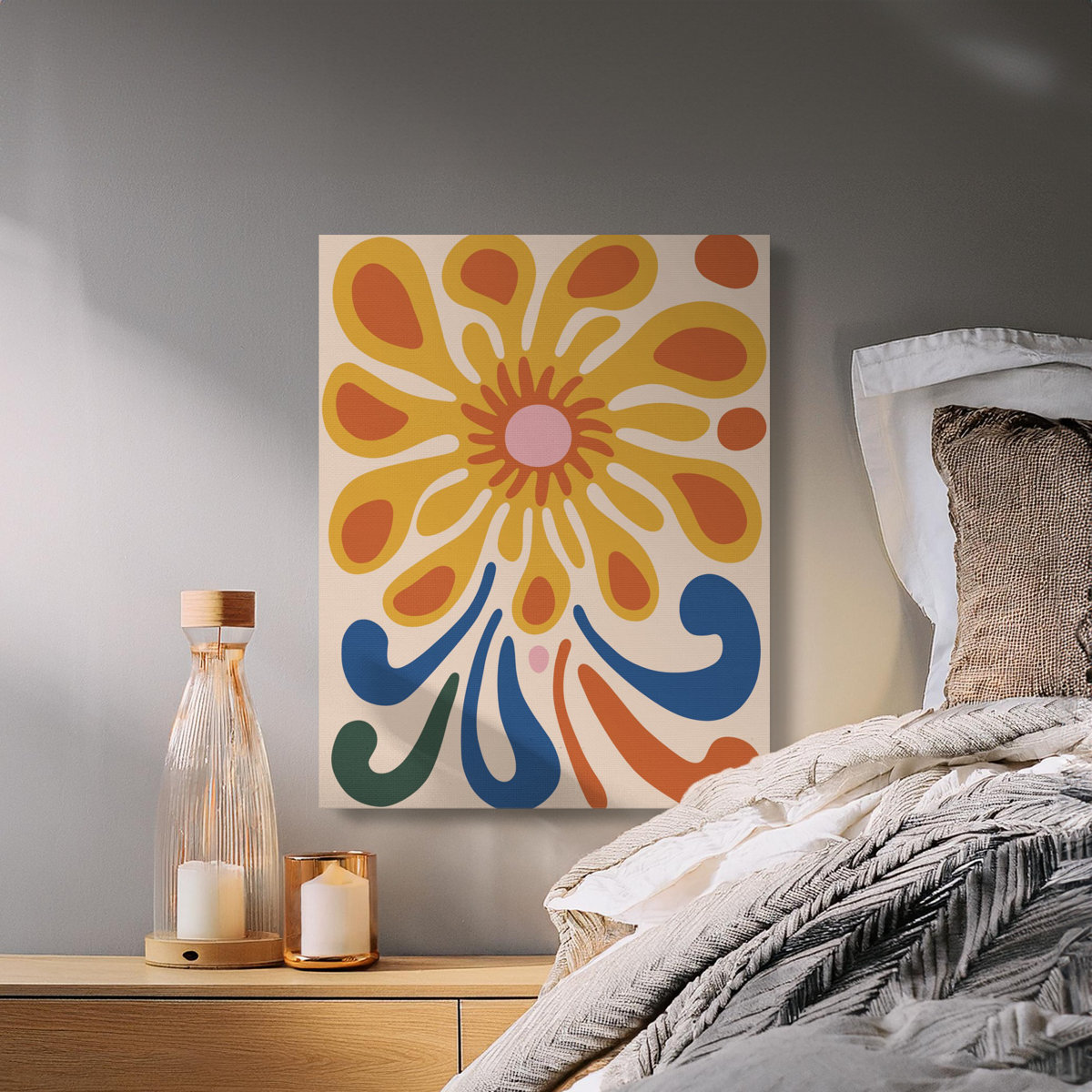 Lark Manor Retro Groovy Abstract Flower Ferebee | Wayfair.co.uk
