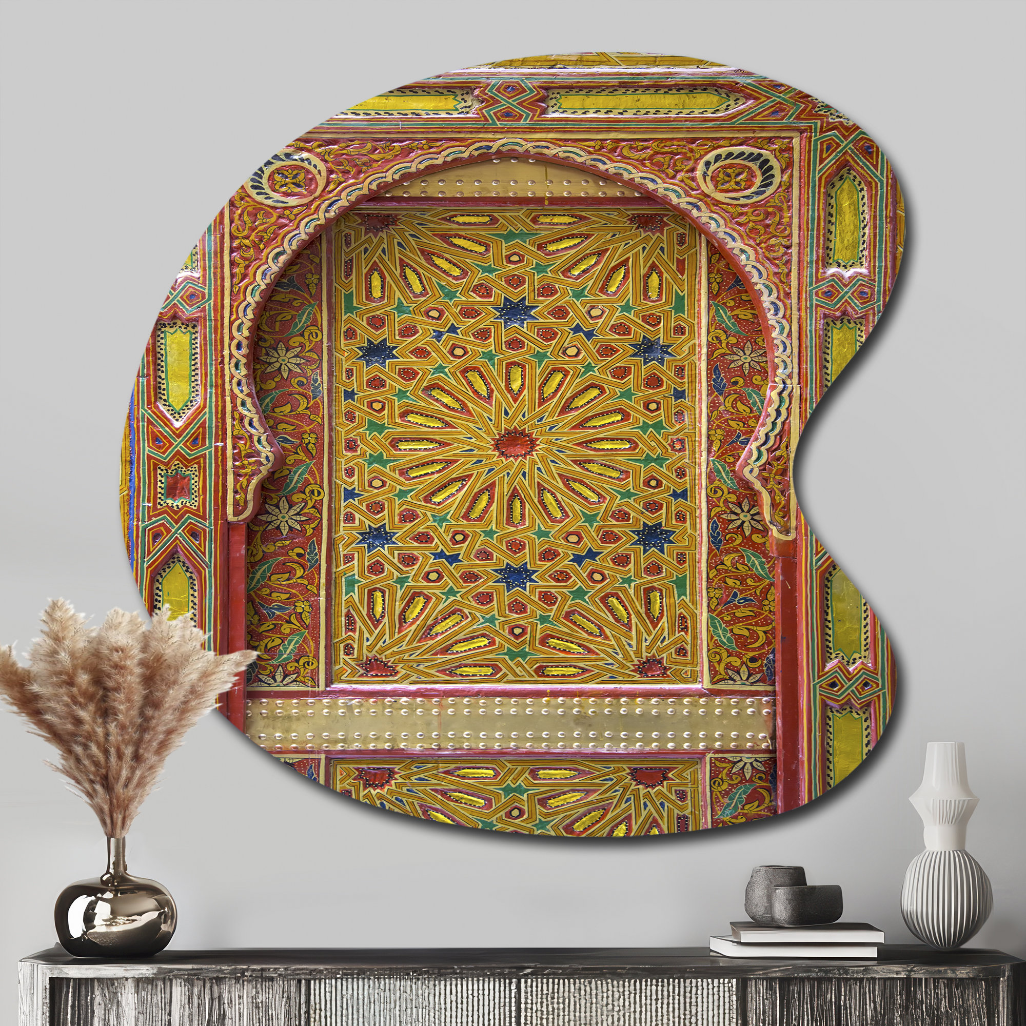 Bungalow Rose Moroccan Entrance Door in Fez - Vintage Premium Metal Art ...