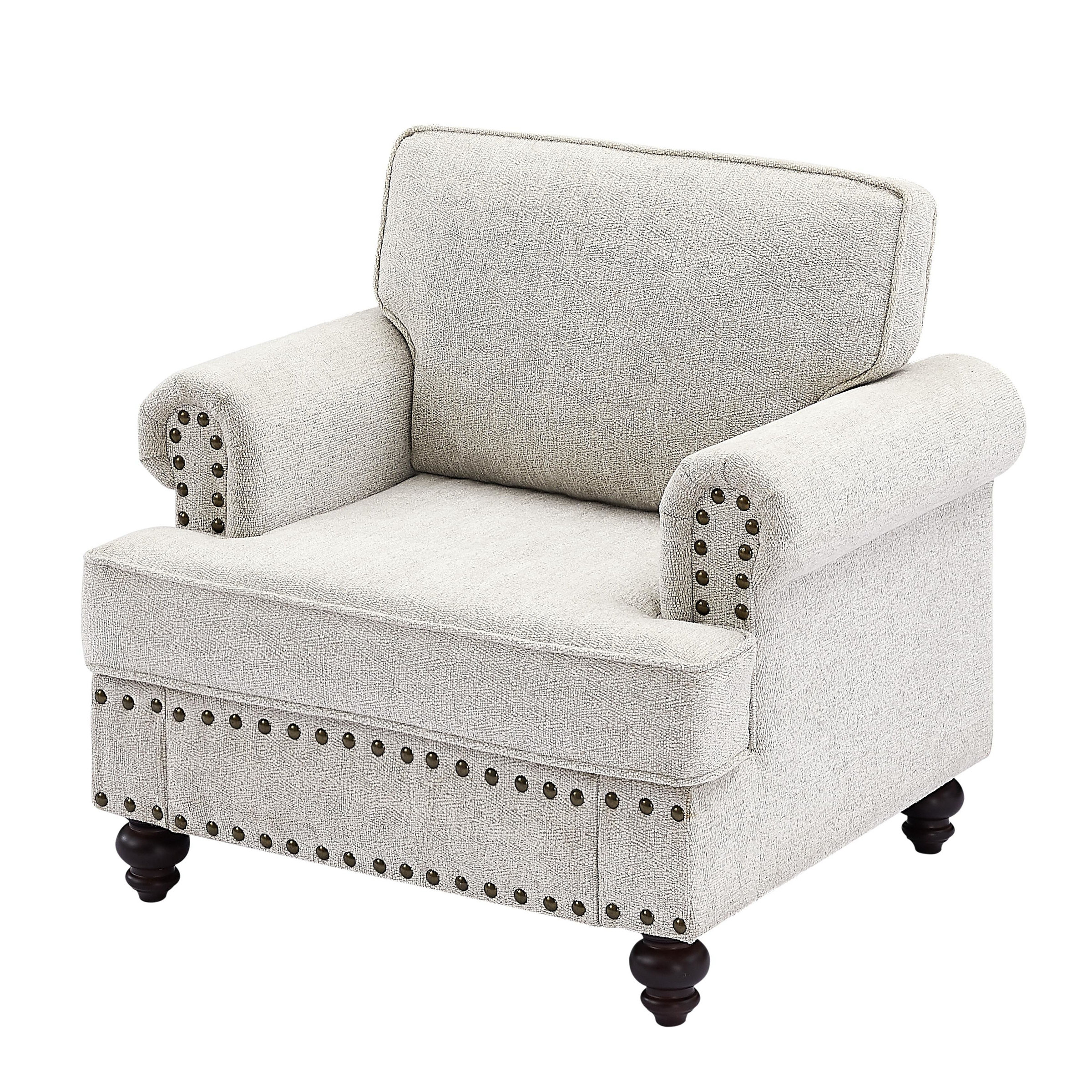 Charlton Home® Dayshon 33.3'' Chenille Rolled Arm Sofa | Wayfair