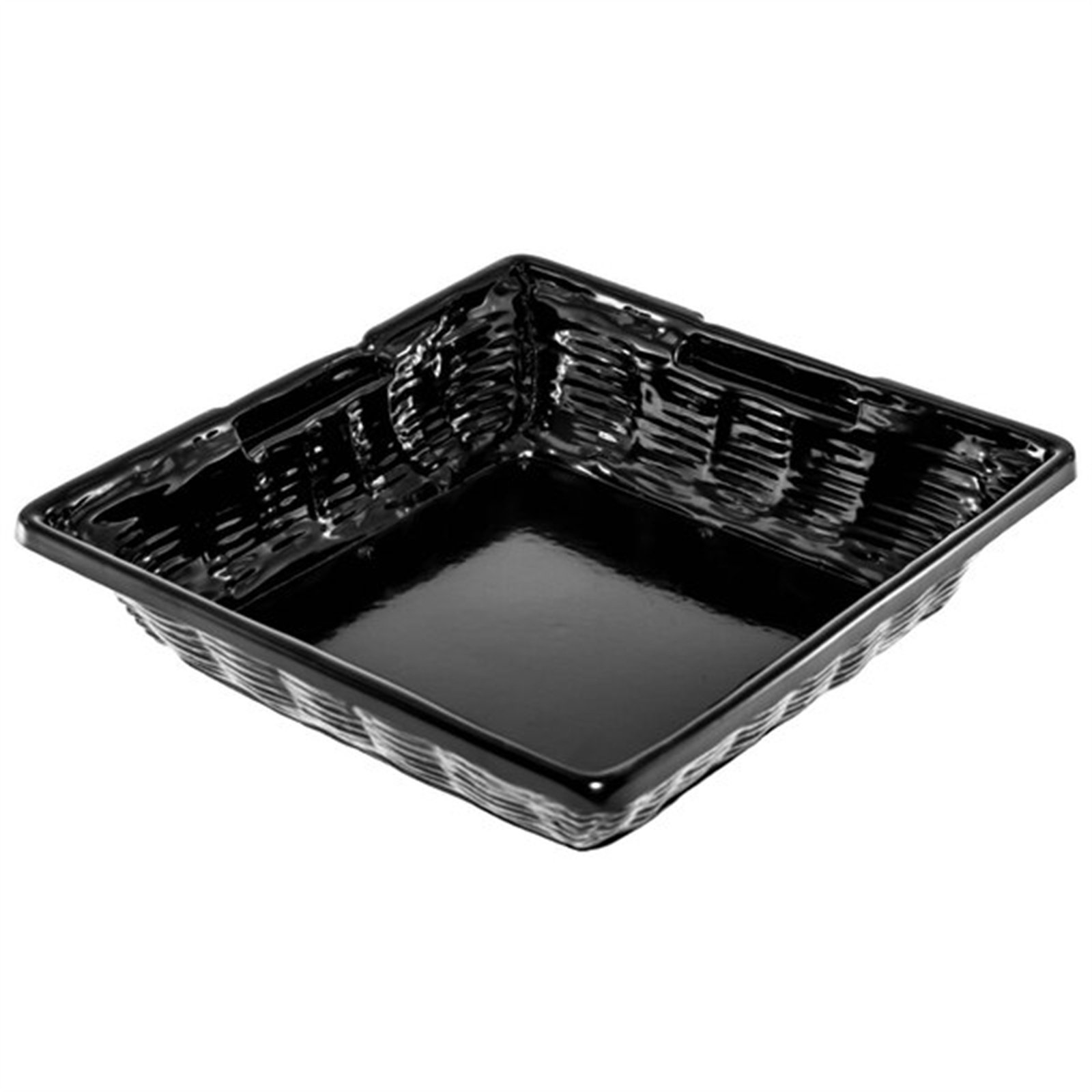 Rebrilliant Subrata Marco Company Black Wicker-Look Plastic Basket ...