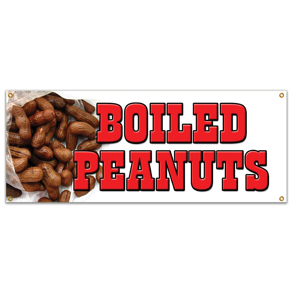 SignMission BOILED PEANUTS BANNER SIGN Stand Cart Hot Signs Georgia ...