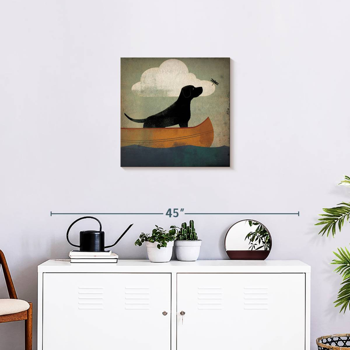 Ebern Designs Brampt Black Dog Canoe Ride - Wayfair Canada