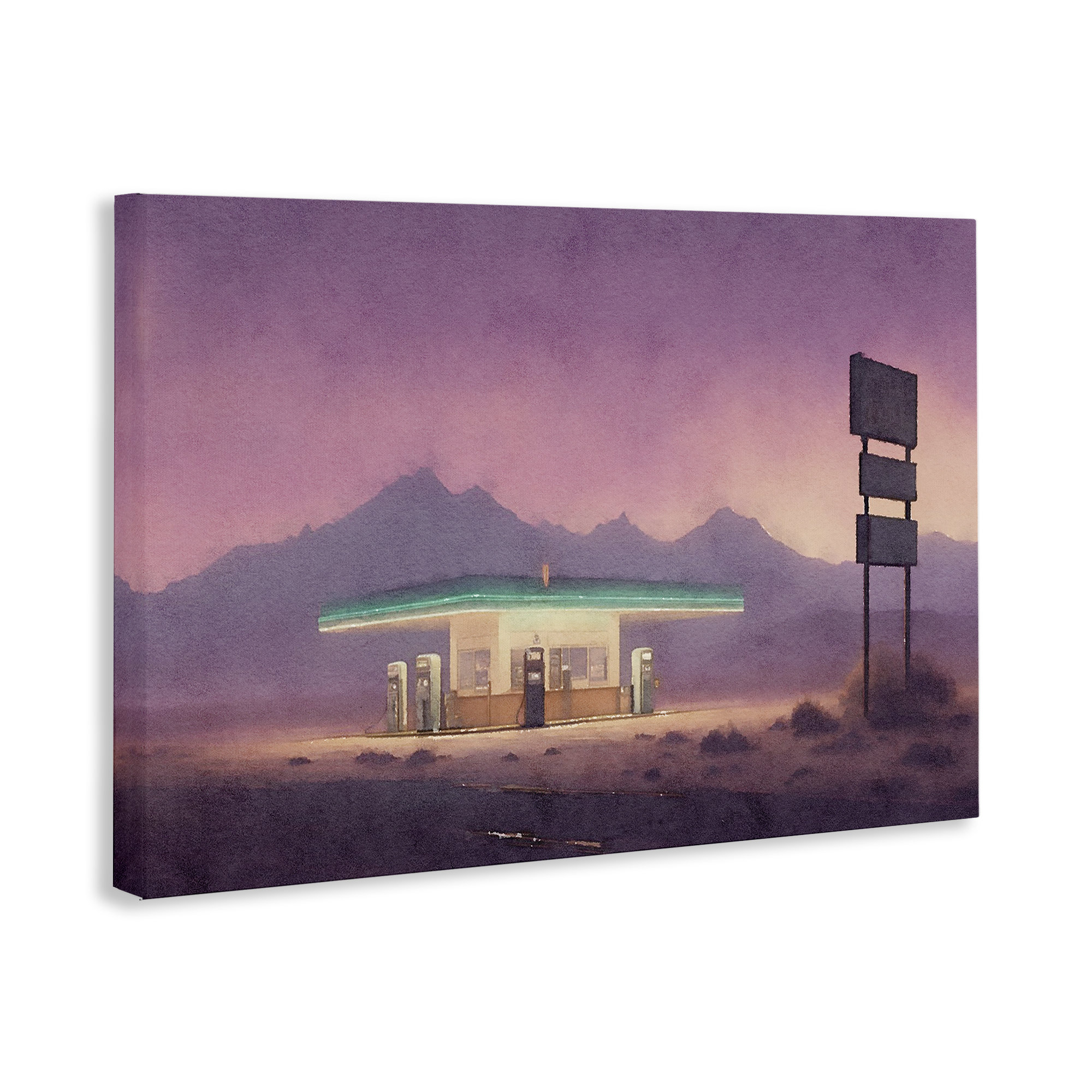 Union Rustic Desert Gas Station Canvas Wall Art by Noah Bay | Wayfair