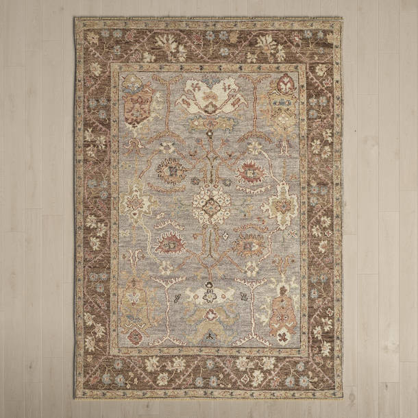 Brandonville Handmade Wool Blue/Gold/Red Rug & Reviews | Birch Lane