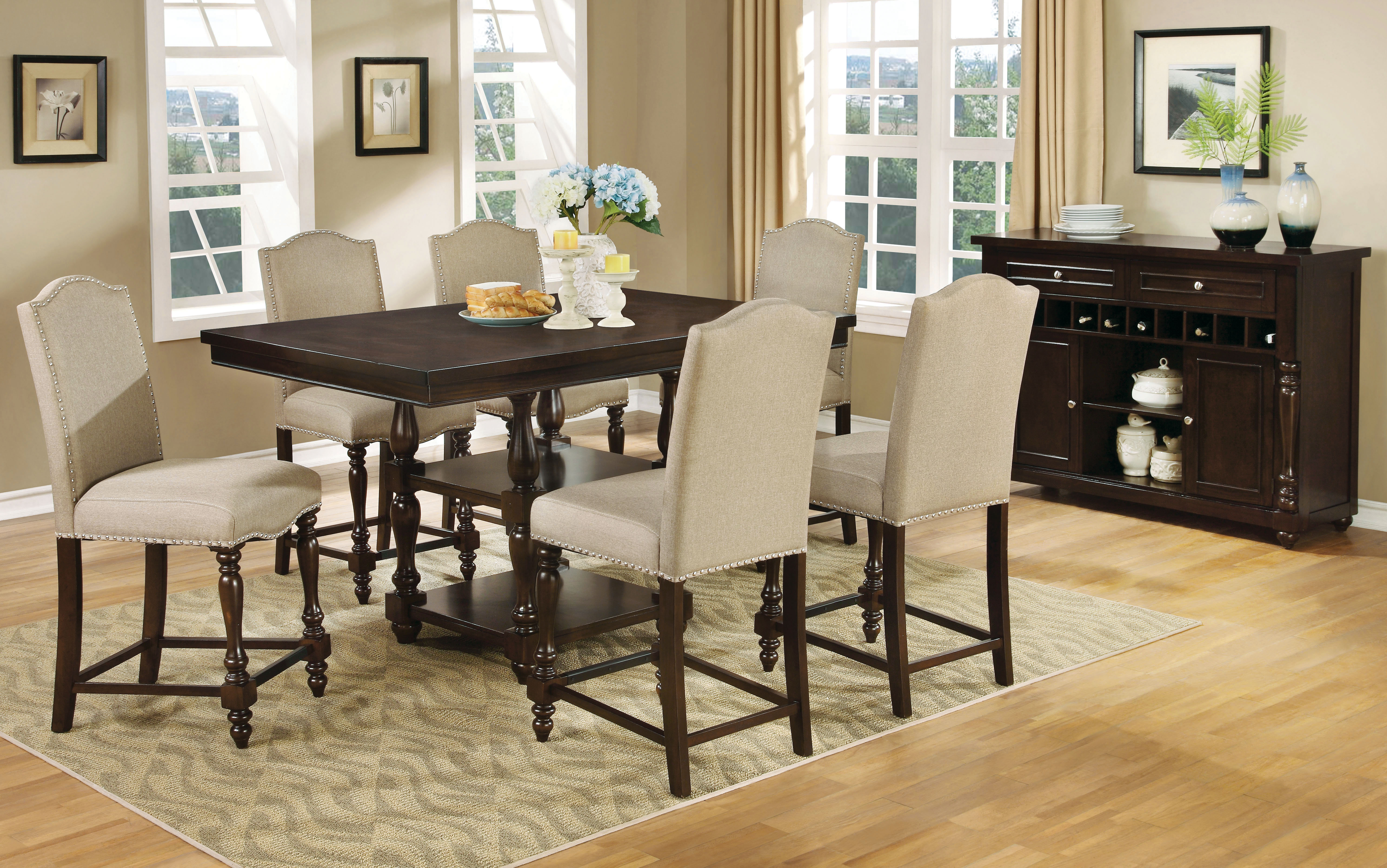 Darby Home Co Antera Stewart 7 Piece Counter Dining Table Set & Reviews ...
