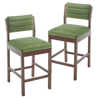 Latitude Run® Tebbo Upholstered 26.5'' Counter Stool with Solid Wood ...