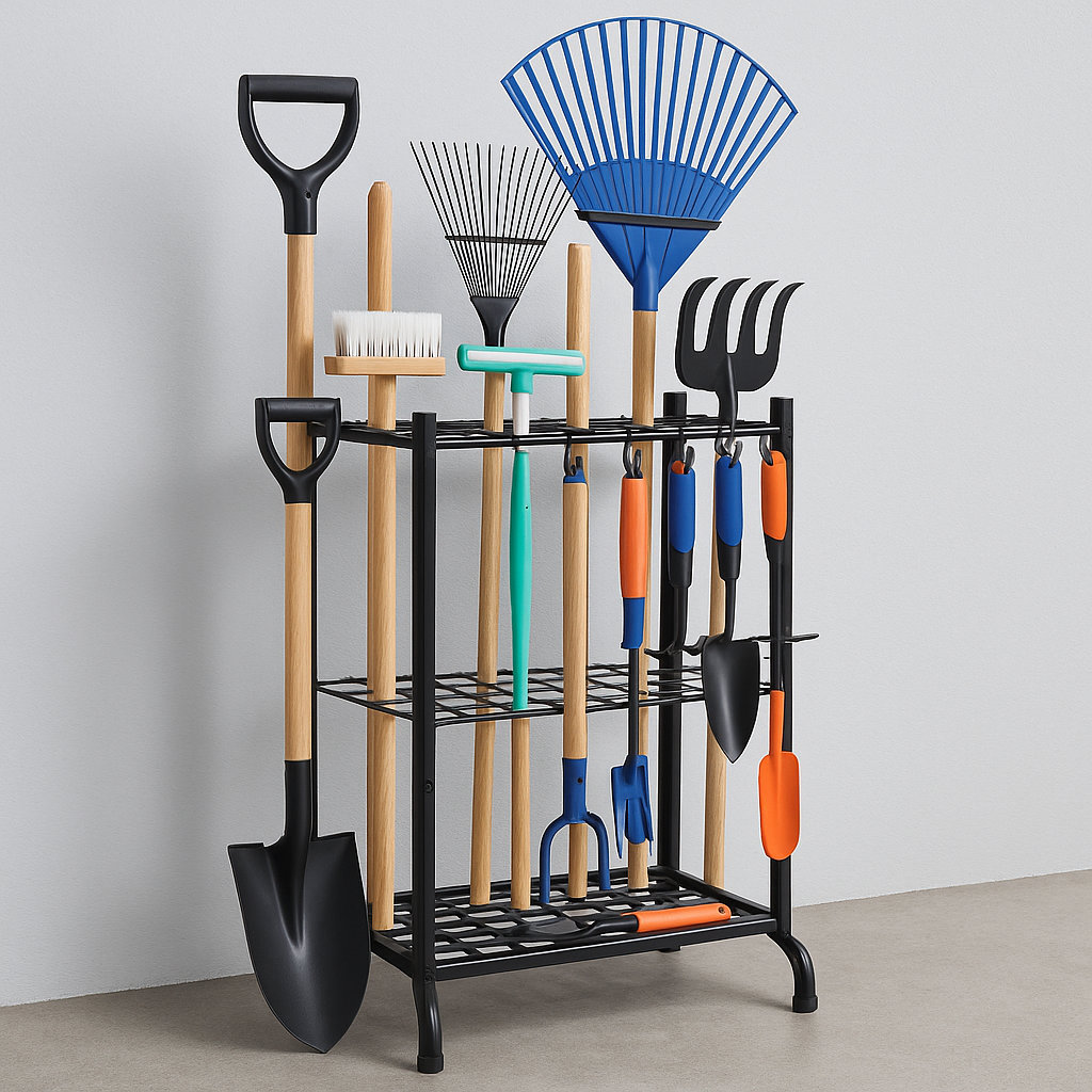 Rebrilliant Garden Tool Organizer, Outdoor Yard Tool Holder, Garage ...
