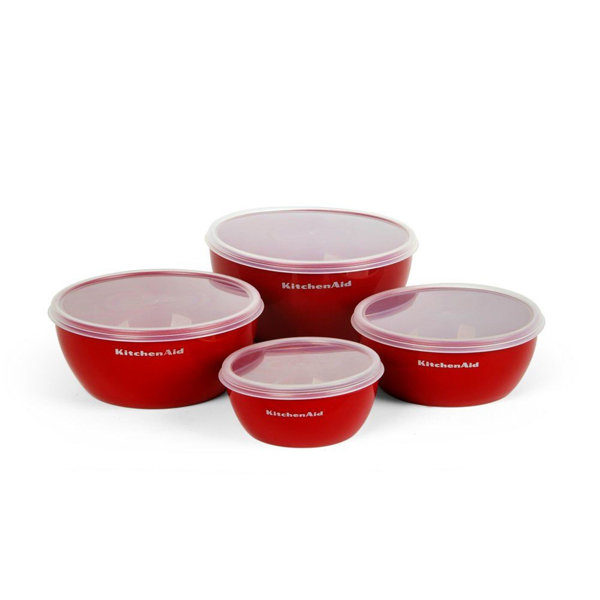 KitchenAid® Classic Prep Bowls with Lids, Set of 4, Empire Red ...