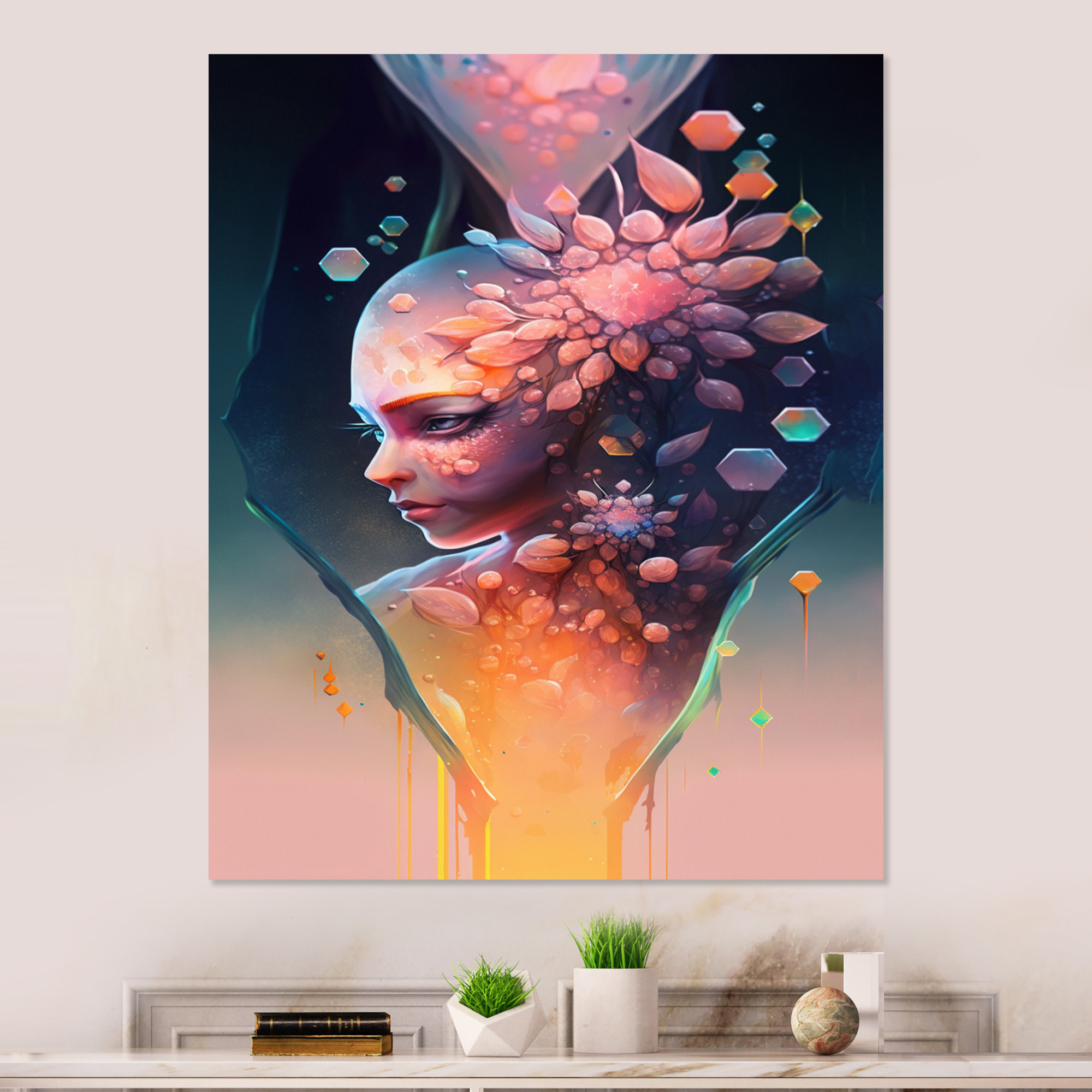 Wildon Home® Portrait of Alien - Print on Canvas | Wayfair