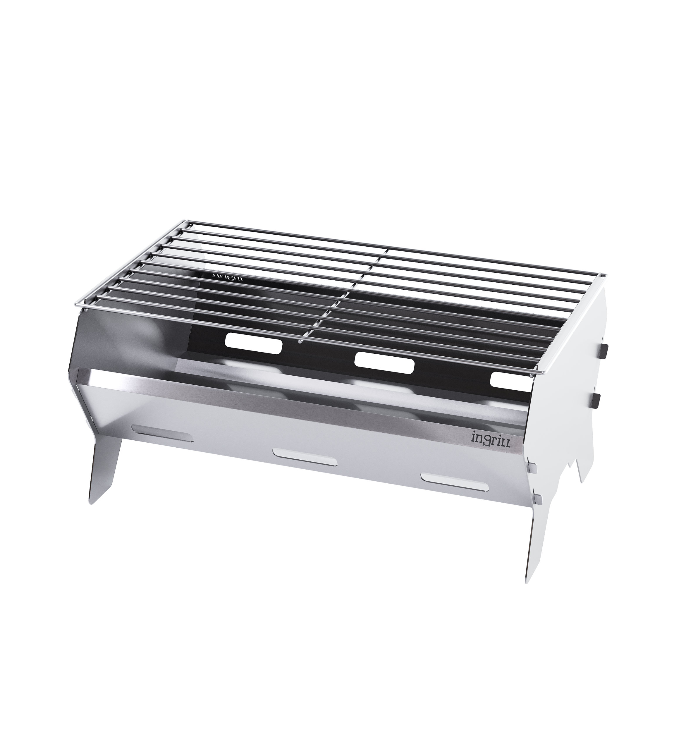 InGrill Portable Charcoal Grill – Compact Stainless Steel Picnic BBQ ...