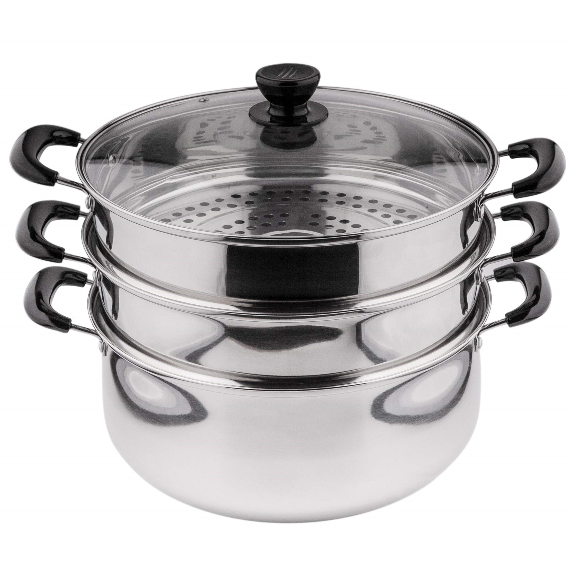 LIFETIME FLOORING LLC 3 Tier Stainless Steel Steamer Pot For Cooking ...