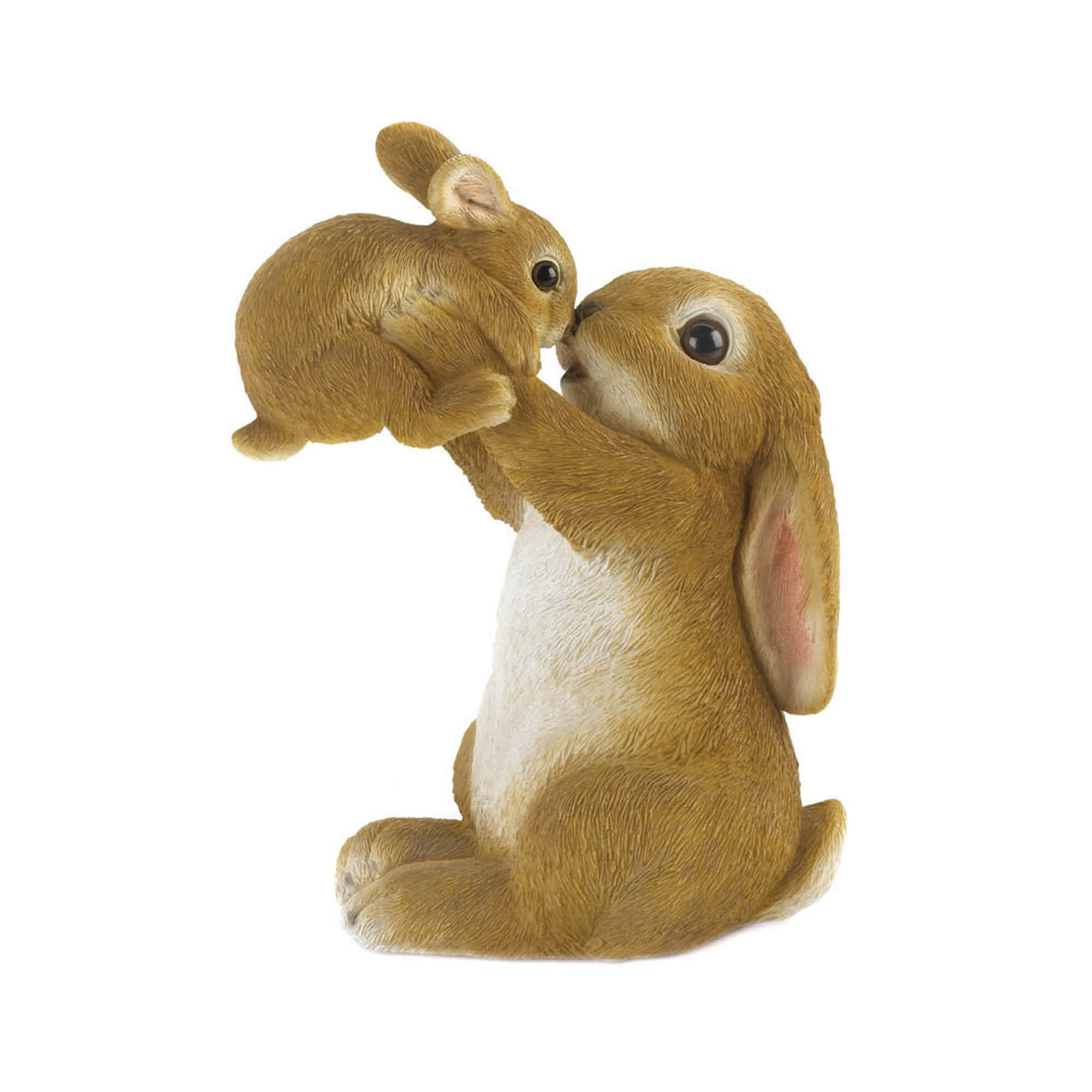 Gracie Oaks PLAYFUL MOM AND BABY RABBIT FIGURINE | Wayfair