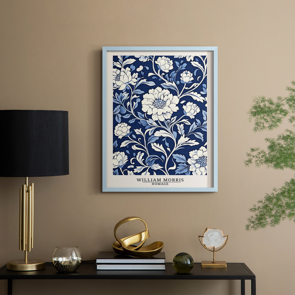 Astoria Grand WM MORRIS Series DCCLXI Framed Print - Solid Wood | Wayfair