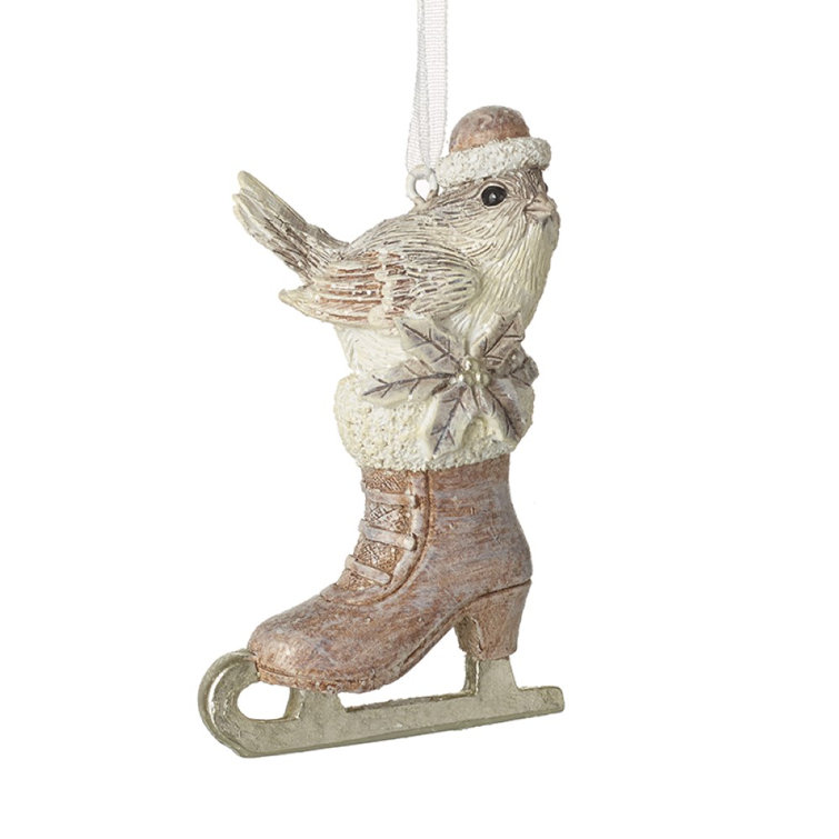 The Seasonal Aisle Hanging Bird on Ice Skate Hanging Figurine Ornament ...