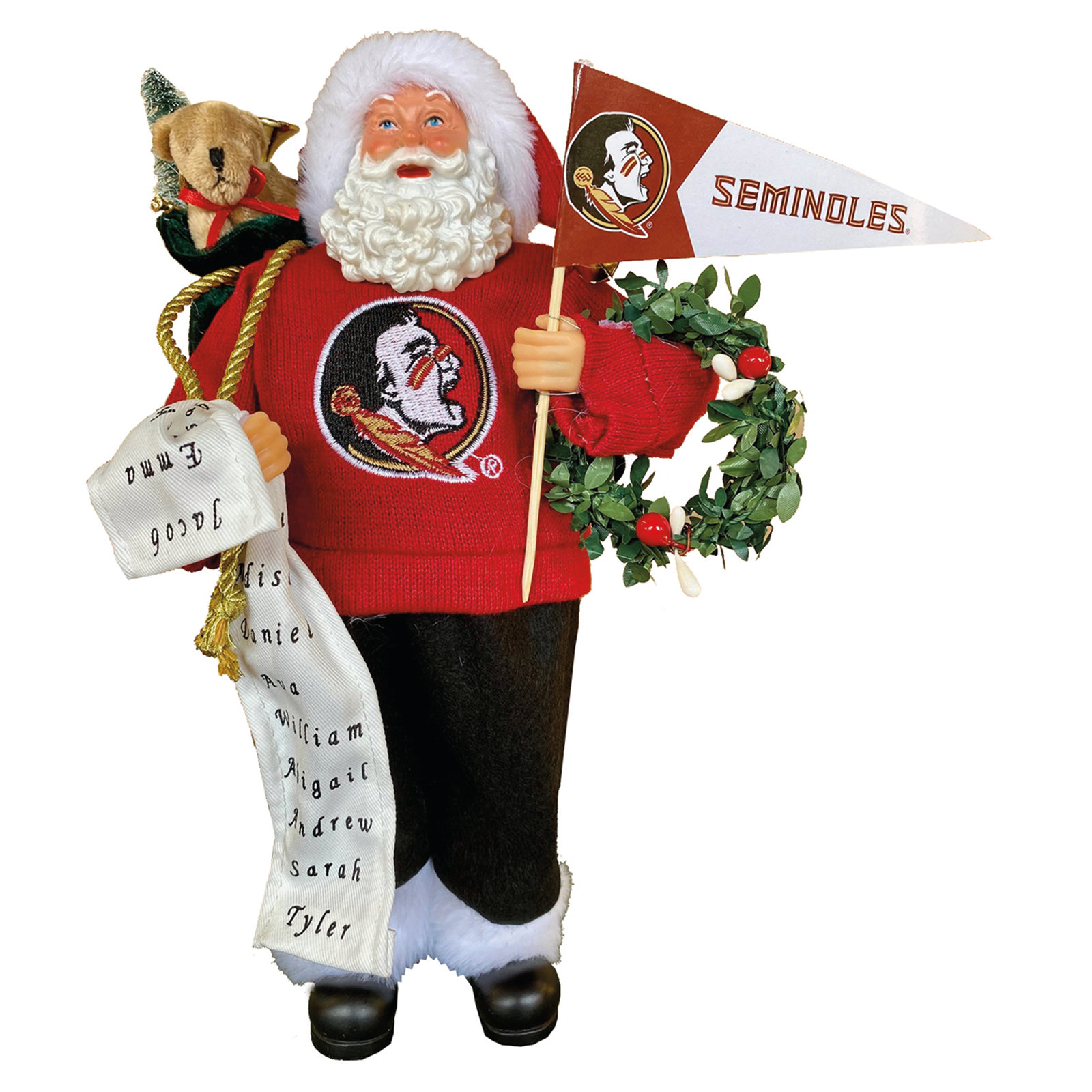 Alcott Hill NCAA 12" FSU Proud Santa | Wayfair