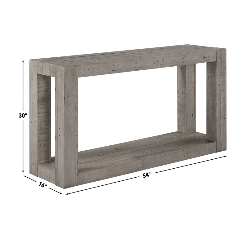 Millwood Pines Dajonae 54" Solid Wood Reclaimed Pine Console Table ...