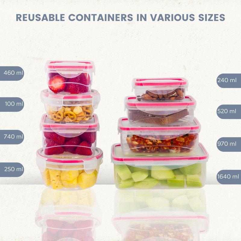 Prep & Savour Kenzie Plastic 8 Container Food Storage Set & Reviews ...
