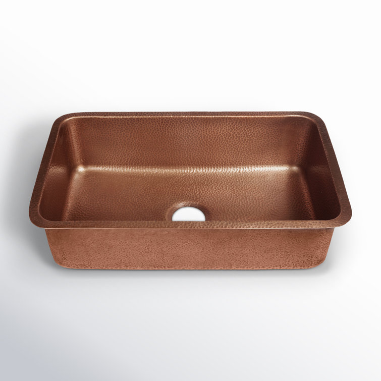 Birch Lane™ Orwell Copper 30" Single Bowl Undermount Kitchen Sink ...
