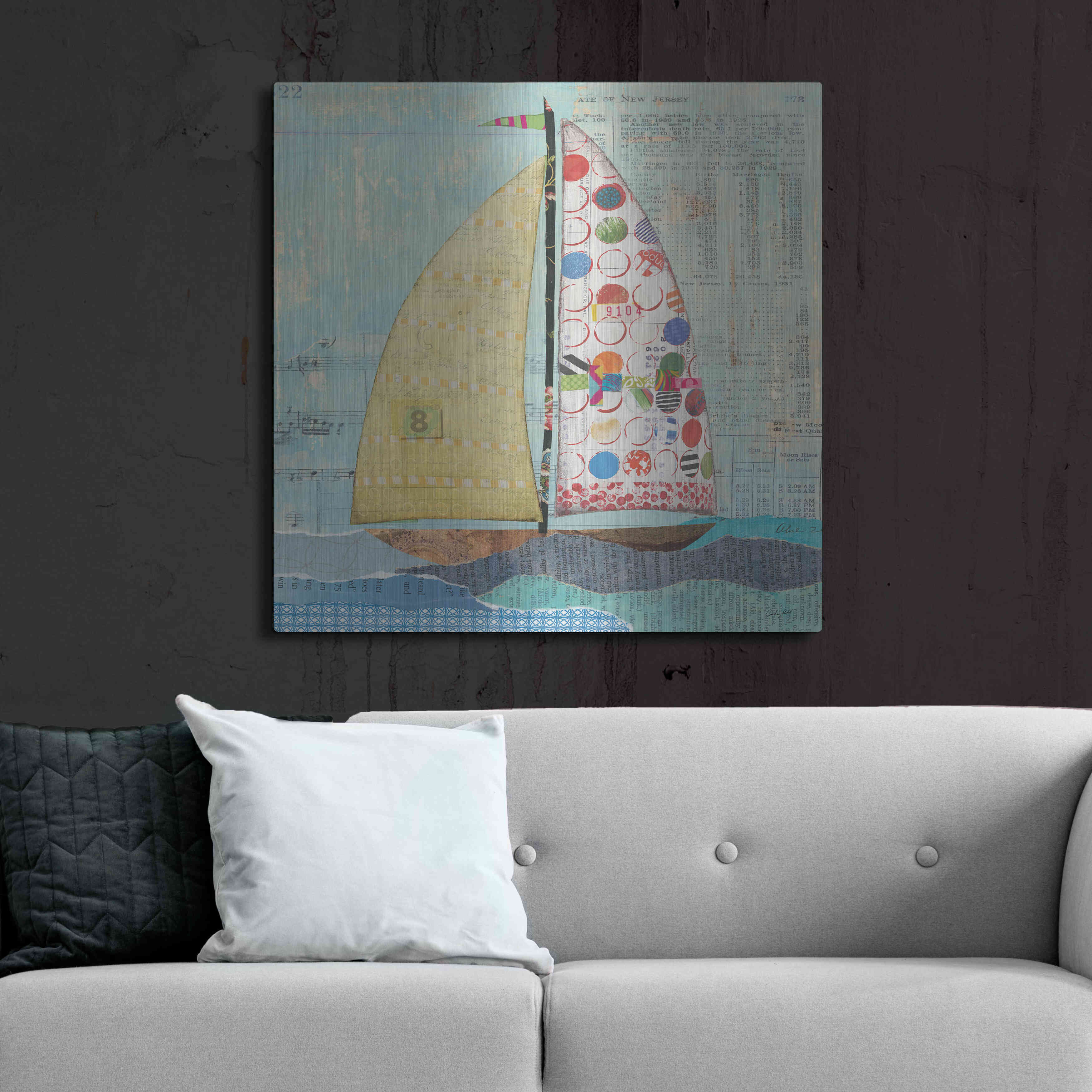 Longshore Tides " At The Regatta I Sail Sq " by Courtney Prahl | Wayfair
