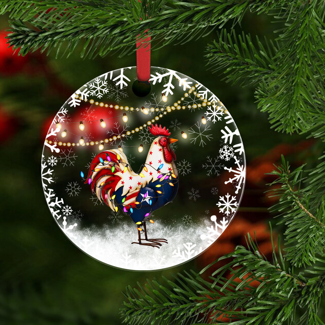 The Holiday Aisle® Chicken Ornaments, Rooster Ornaments For Tree ...