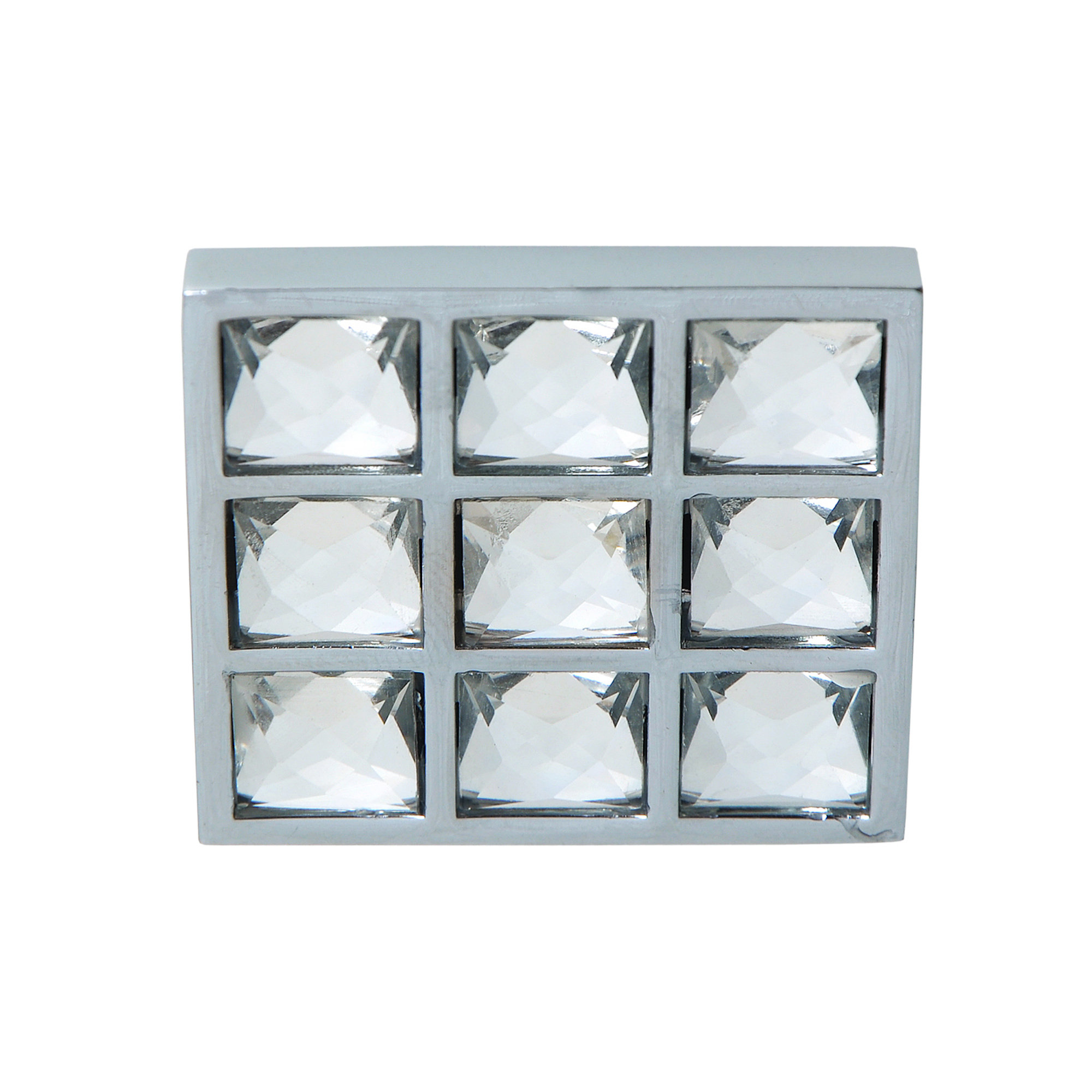 Utopia Alley Gleam Grid 9 Crystal Cabinet Ring Pull Knob - Decorative ...