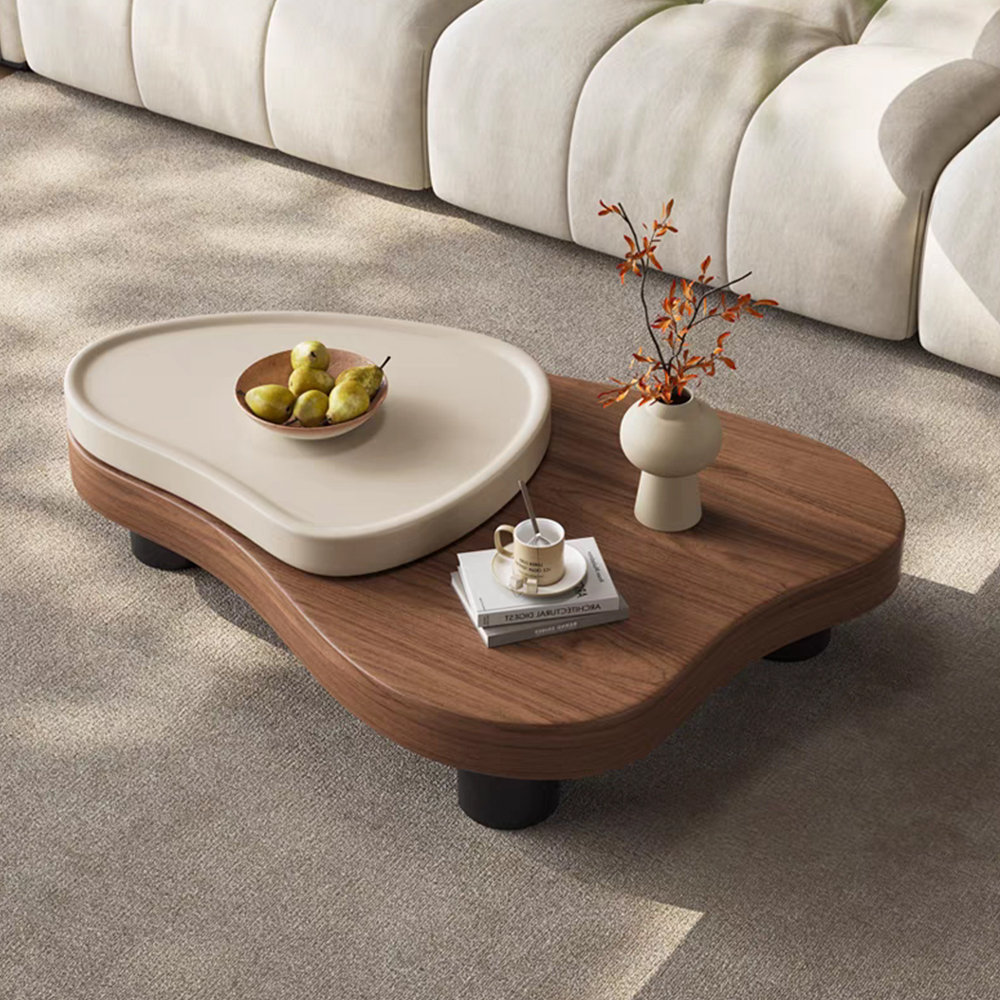 Hokku Designs Retro Wind and cloud flower rotating coffee table ...