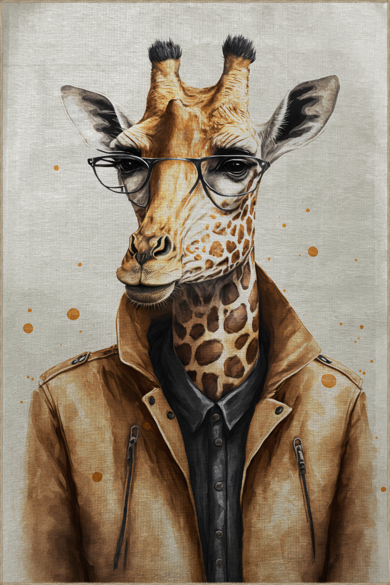 Orren Ellis Light-Toned Surrealist-Themed Suit-Wearing Giraffe ...