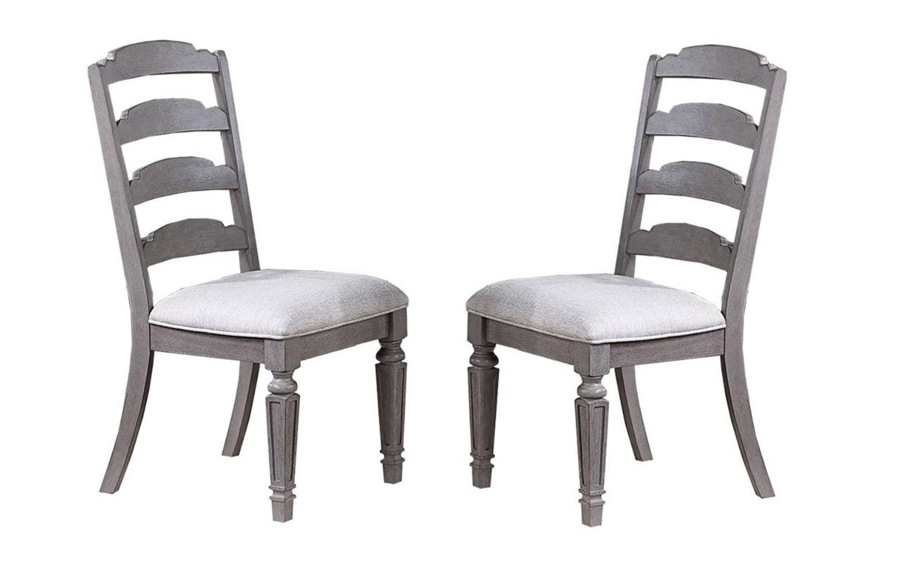 Hokku Designs Classic Design 2Pc Side Chairs Ladder Back Cushion Seat ...