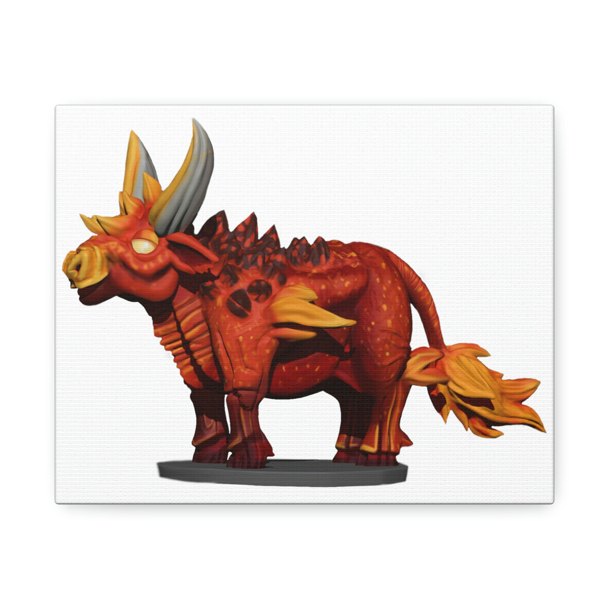 Trinx Fire Bull by Kelly Johnson - Wrapped Canvas Graphic Art - Wayfair ...