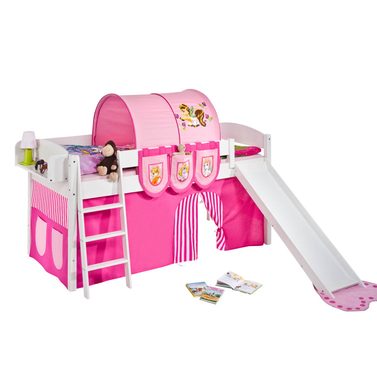 Lilokids Filly European Single Mid Sleeper Bed with Curtain | Wayfair.co.uk