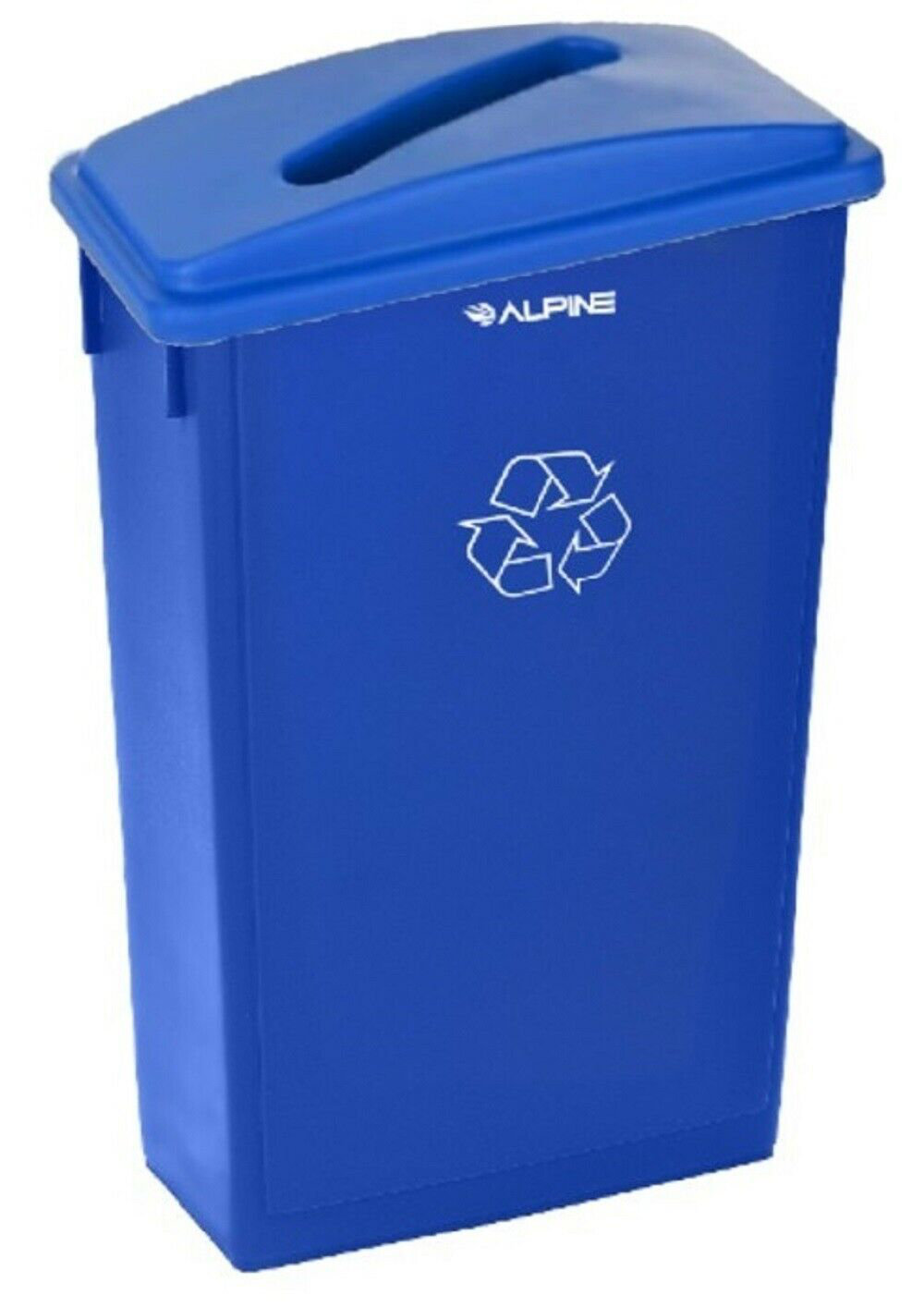 Alpine Industries 23 Gallon Trash Can Recycle Bin and Paper Slotted ...