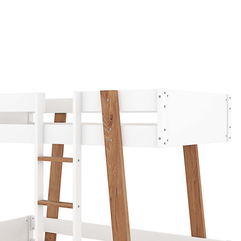 Harriet Bee Jakelle Solid Wood+MDF Bunk Bed Bed | Wayfair
