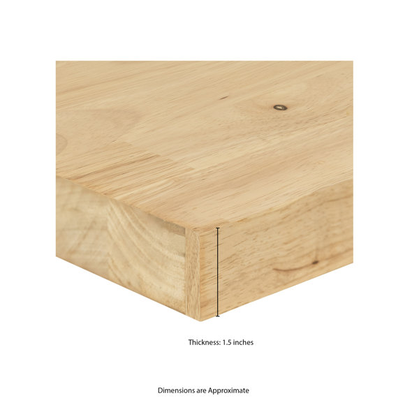 MSI Hevea Prestain Beach Blonde 6 Ft. L X 25 In. D X 1.5 In. T Finished ...