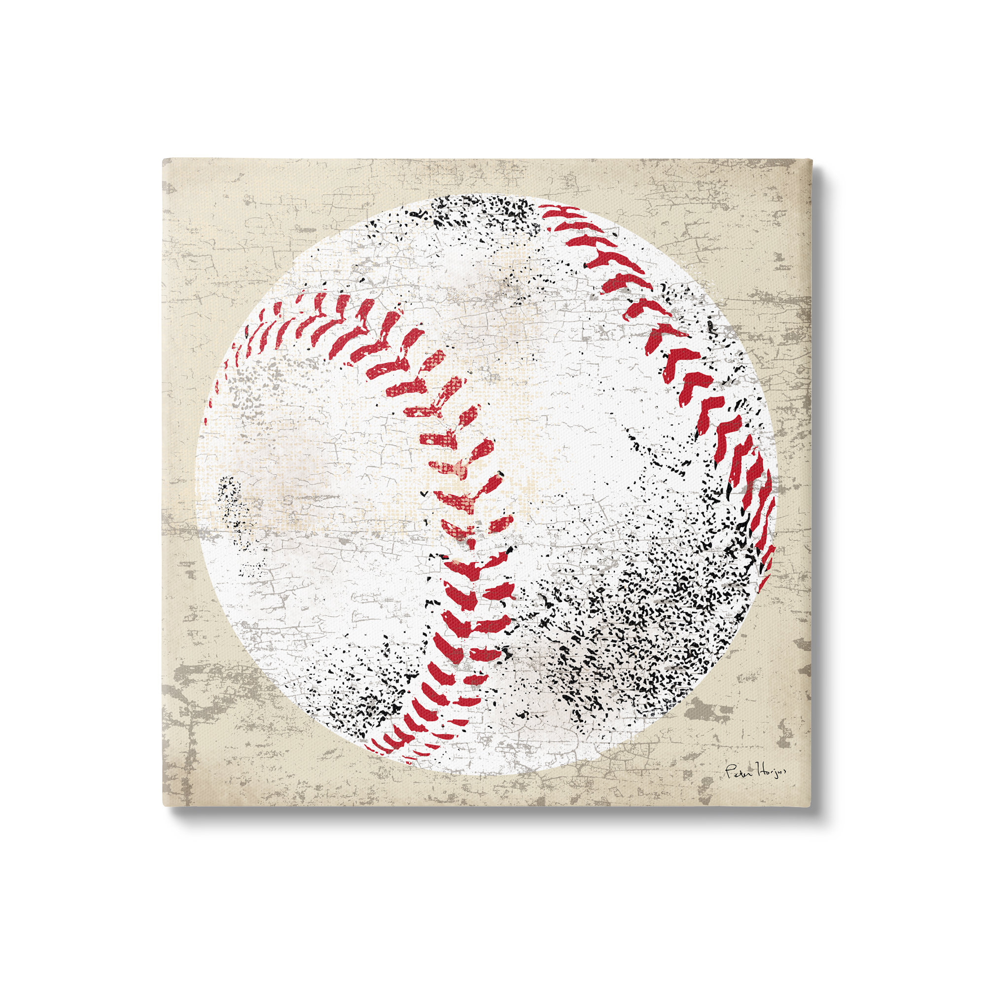 Highland Dunes Rustic Baseball Sports Canvas Wall Art Design by Peter ...
