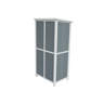 ROKAWO 54" Two-Tone Storage Shed - Gray & White Design with Sloped Roof ...