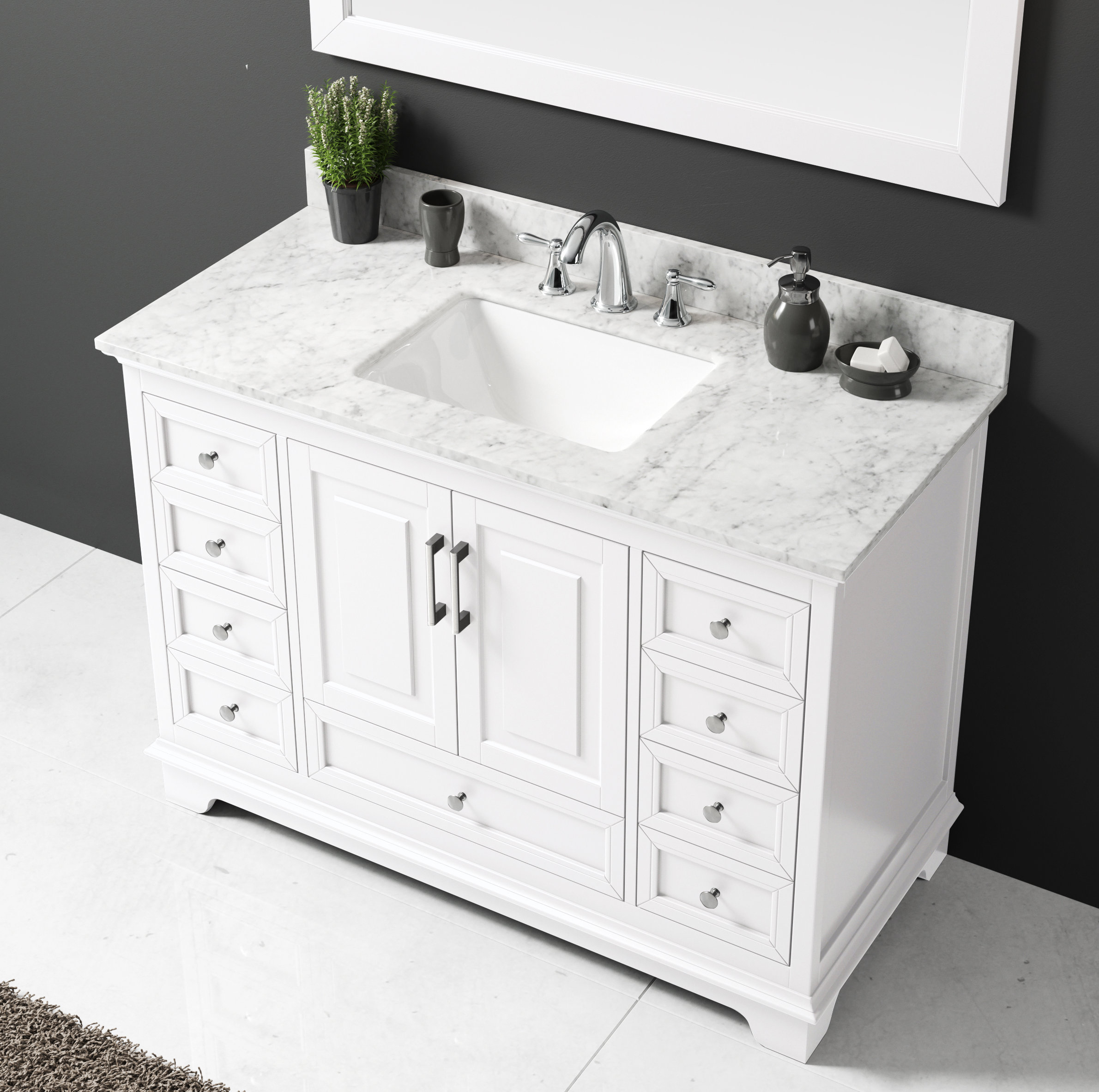 Rosecliff Heights Orin 47" Single Bathroom Vanity Set | Wayfair