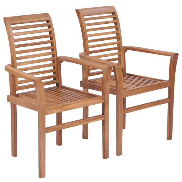Dovecove Dining Chairs Stacking Accent Kitchen Living Room Chair Solid ...