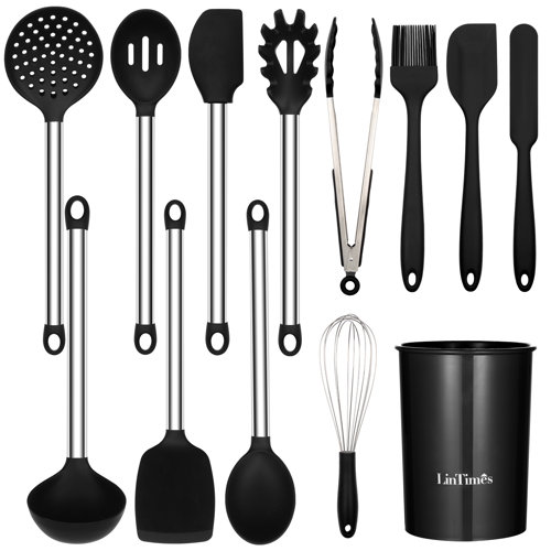 Sangdo 13 Piece Cooking Utensil Set with Utensil Crock | Wayfair