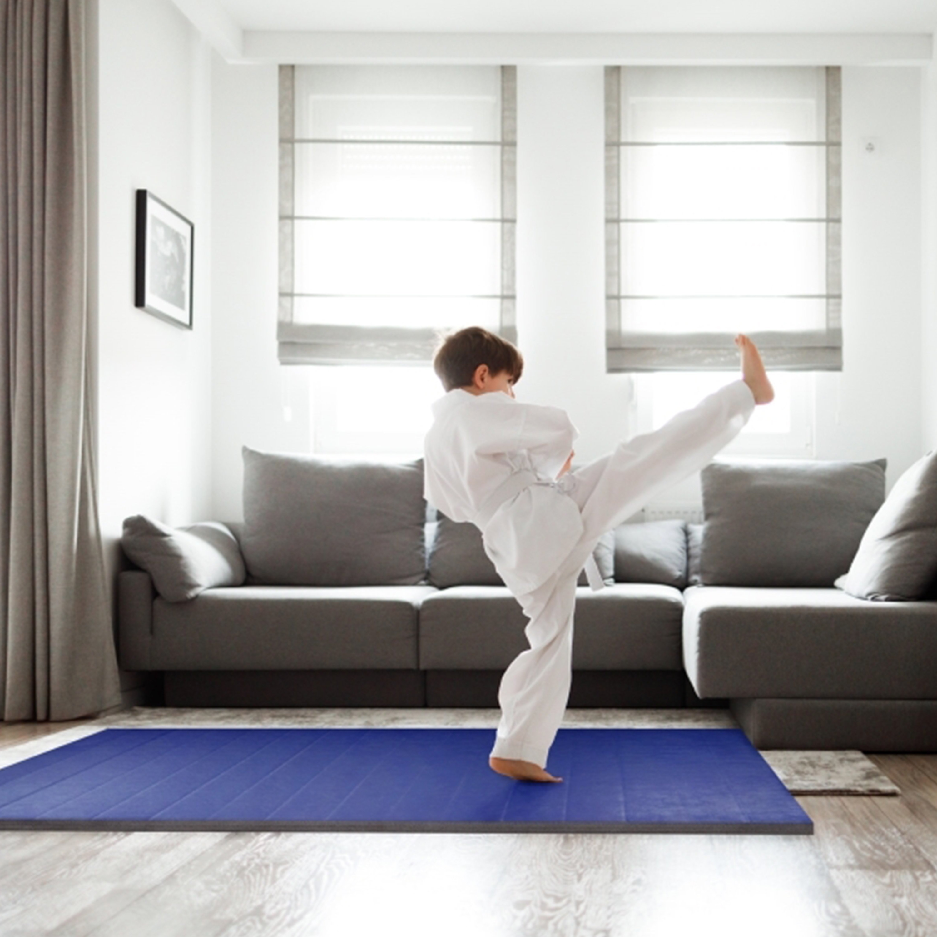 Flooringinc Roll Out Wrestling And Tumbling Mats, 4'X6'x1-5/8", Royal ...