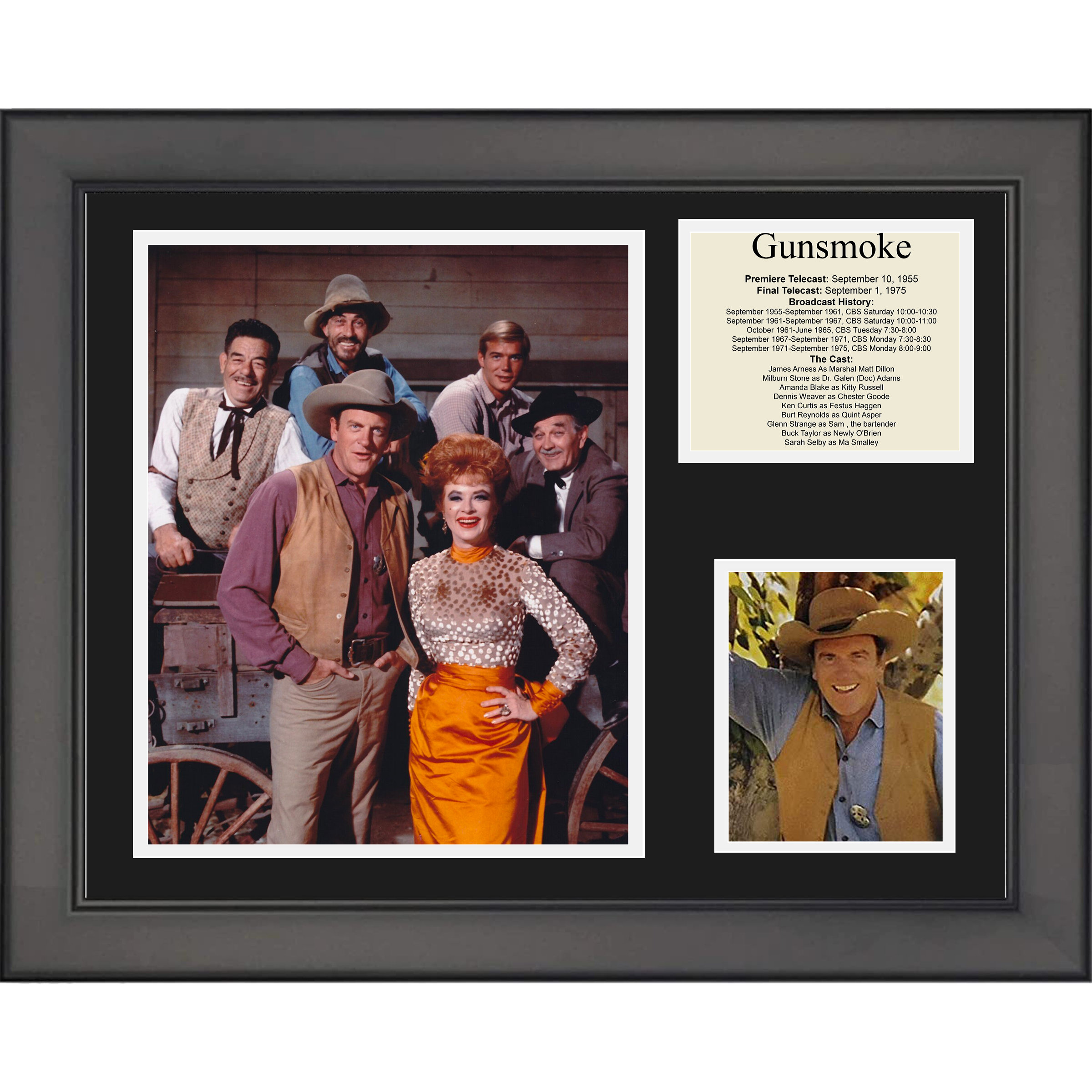 Alcott Hill® Framed Gunsmoke Movie 11"x14" Three Photo Collage | Wayfair