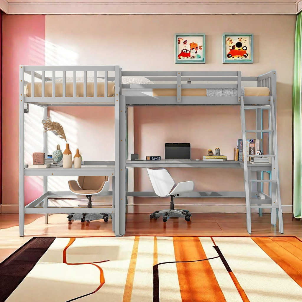 Harriet Bee Jicu Kids Twin Loft Bed | Wayfair