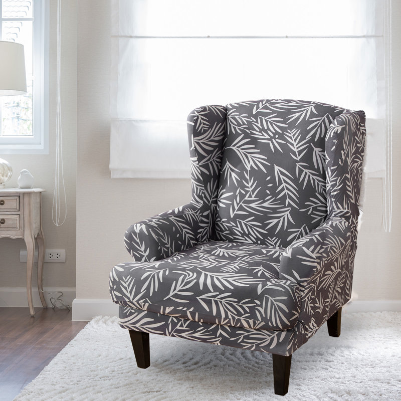 Red Barrel Studio® 2-Pieces Print Tiger Stool Sofa Cover - Wing Back ...