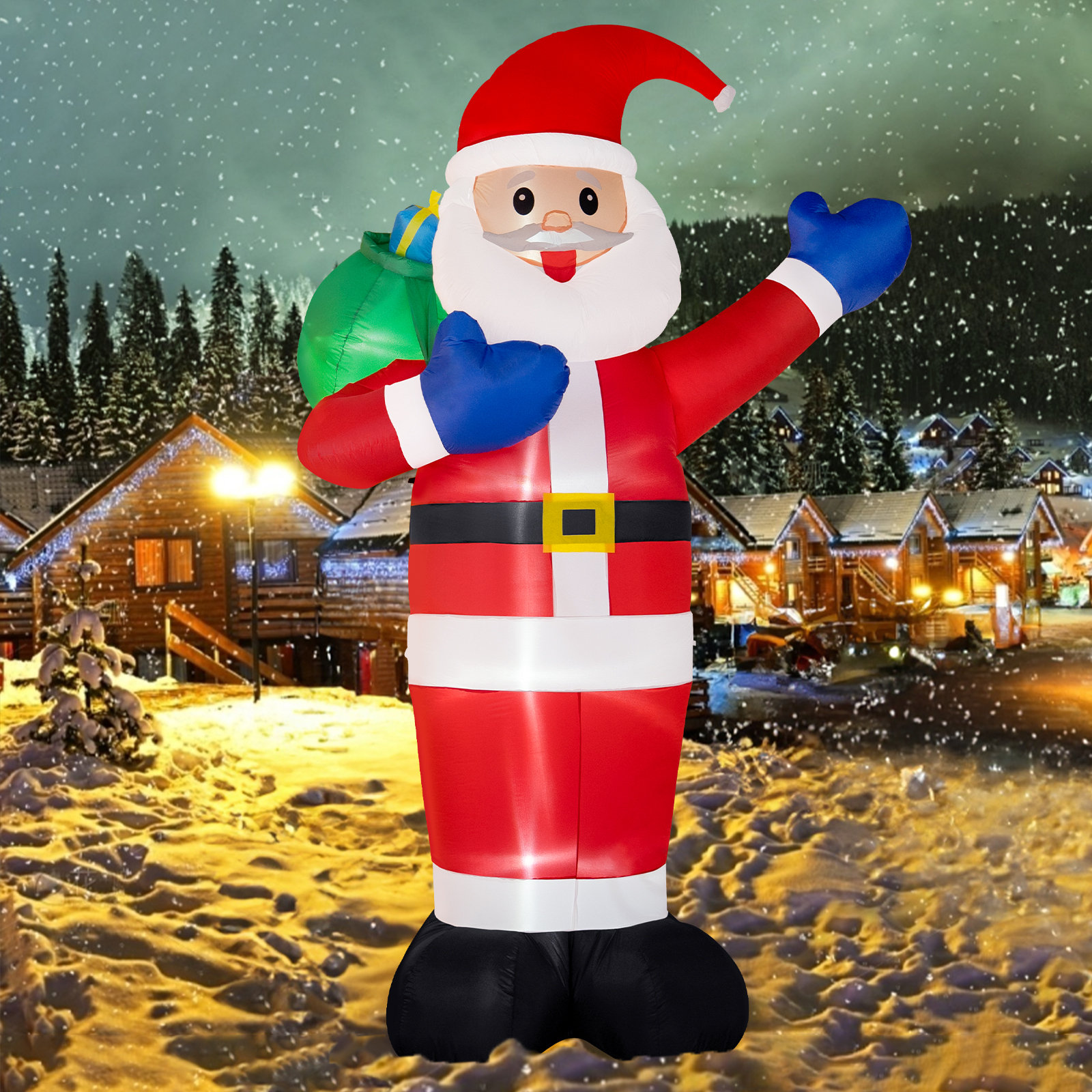 The Holiday Aisle® Christmas Inflatable 12 Ft Santa Clause Outdoor ...