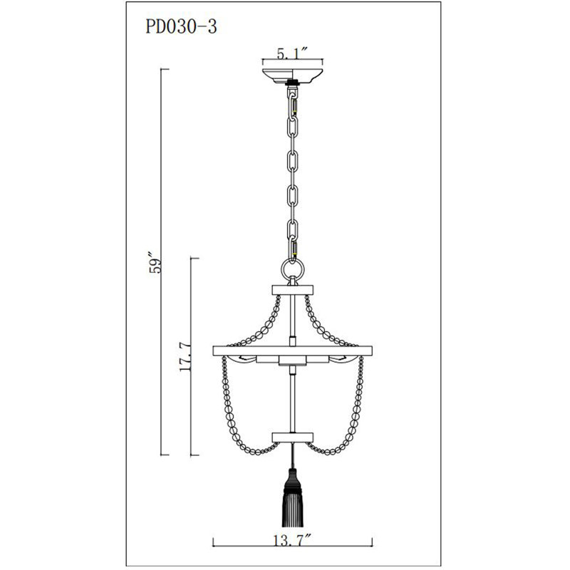 Warehouse of Tiffany 3 - Light Unique / Statement Bulb LED Pendant ...