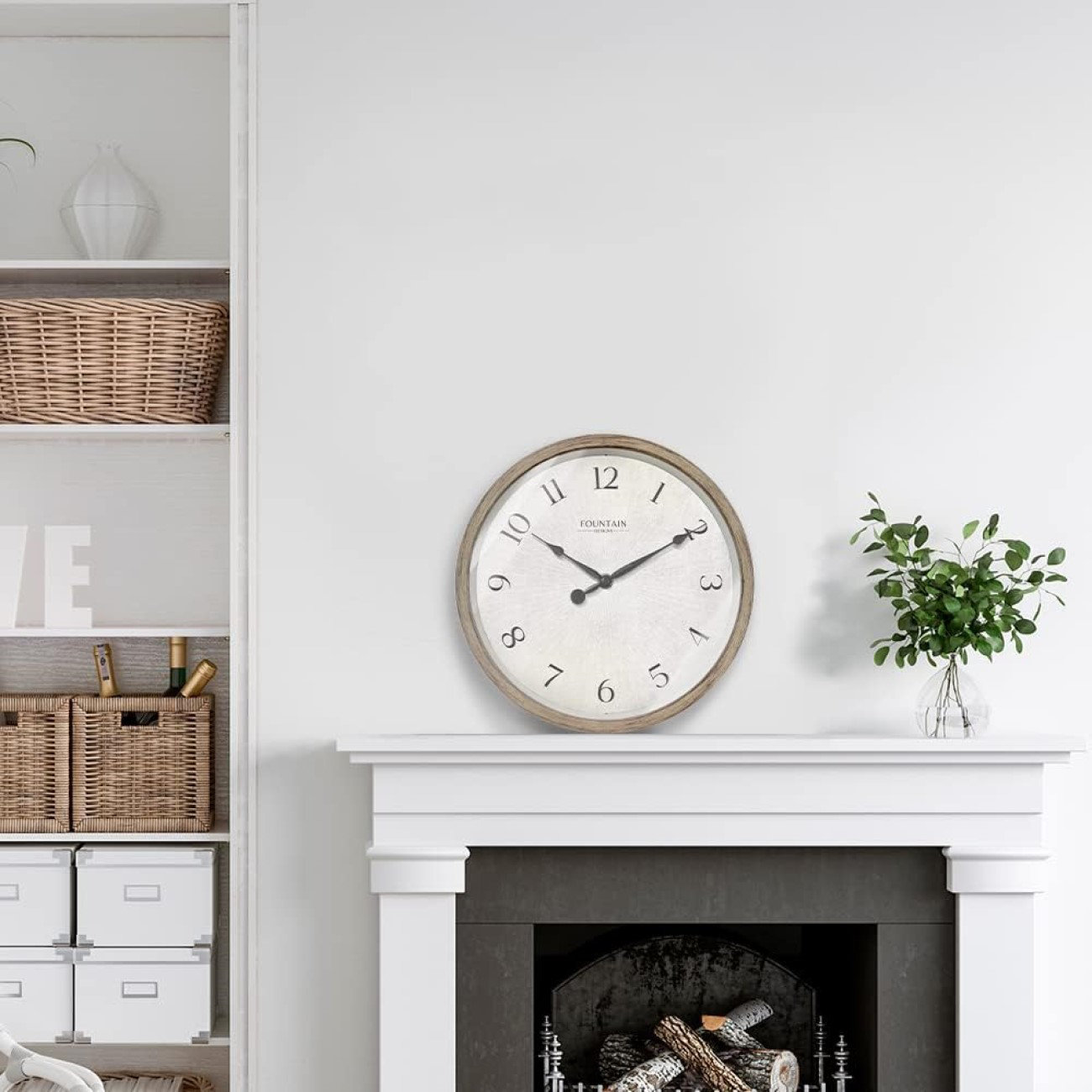 Gracie Oaks Modern Farmhouse Clock No Ticking Silent | Wayfair