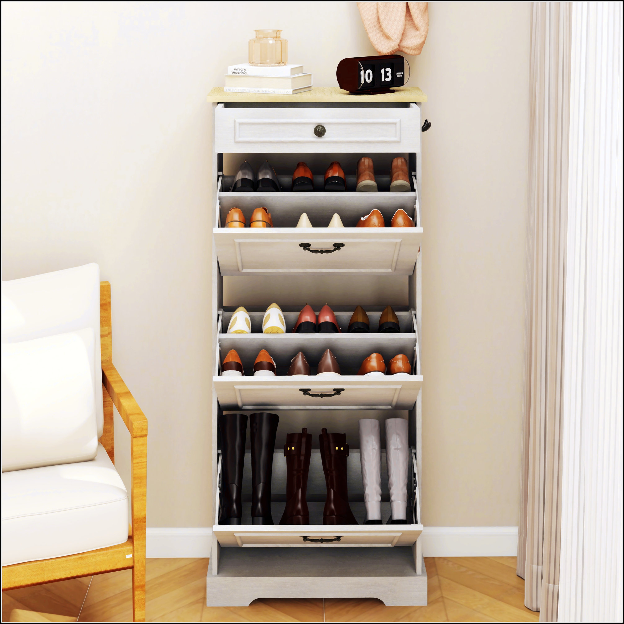 Winston Porter Shoe Storage Cabinet - Wayfair Canada