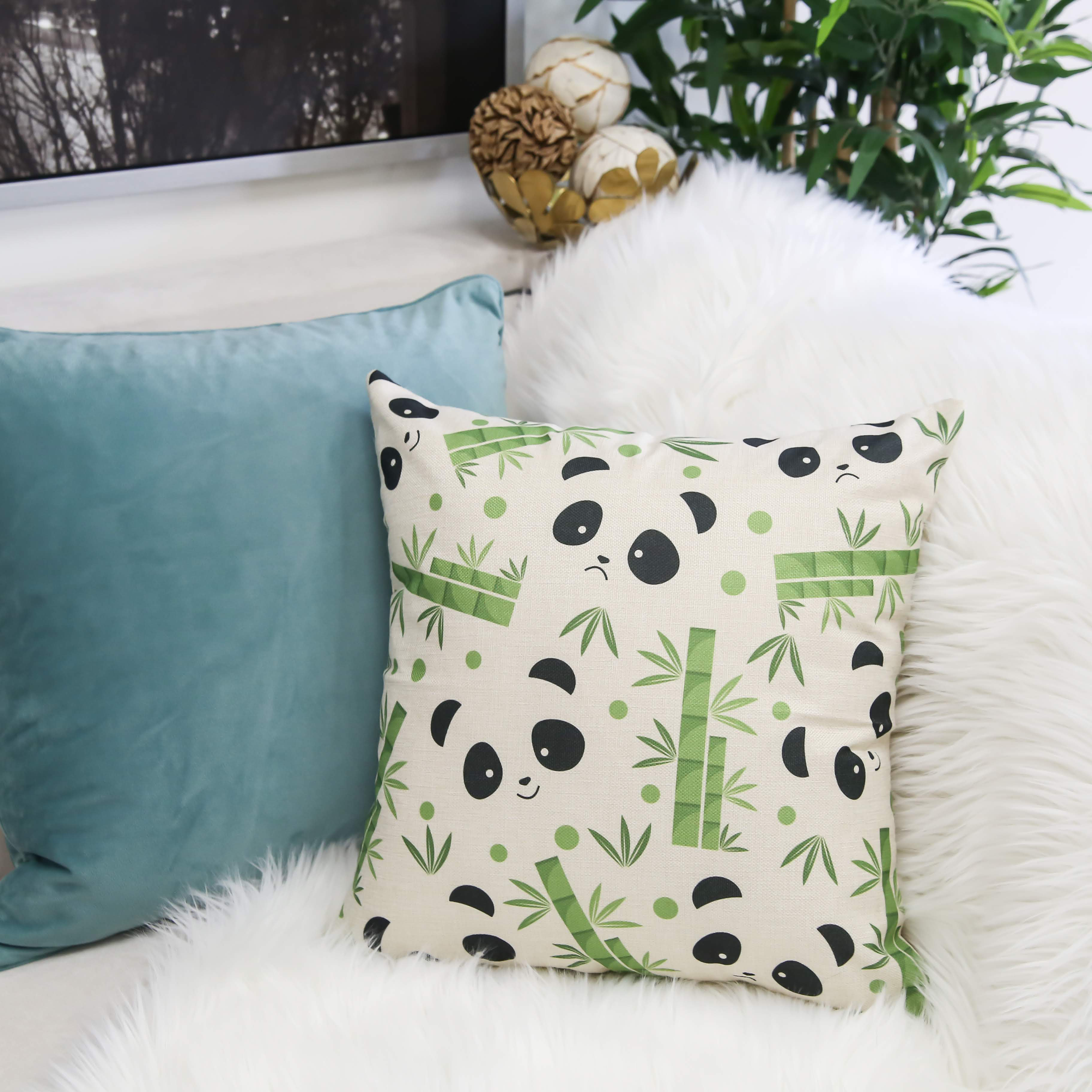 Homey Cozy Pandas Indoor/Outdoor Throw Pillow | Wayfair